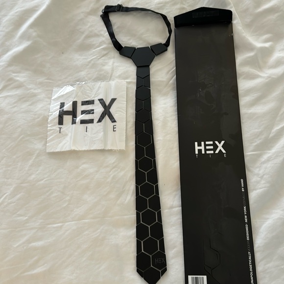 Hex | Accessories | Nwt Hex Tie Black Honeycomb | Poshmark